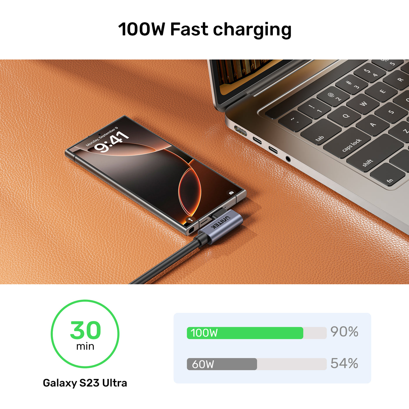 PD100W USB-C Cable Dual 90 Degree