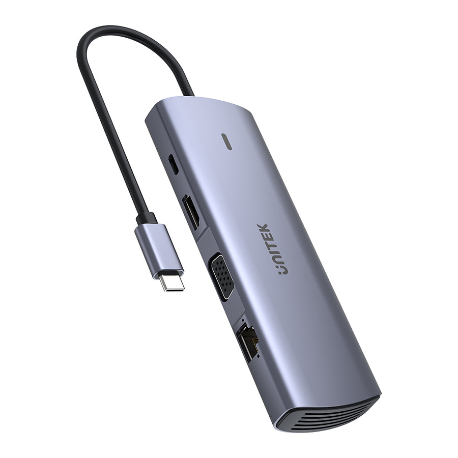 9-in-1 USB-C Hub with Dual Display,Dual Card Reader and 100W PD|UNITEK