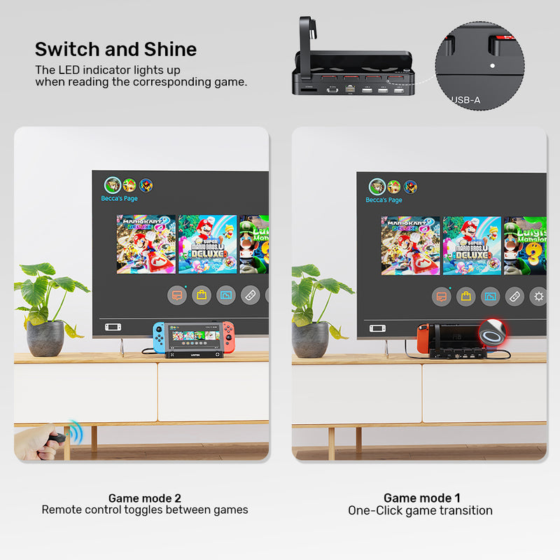 Gaming Docking Station with Remote