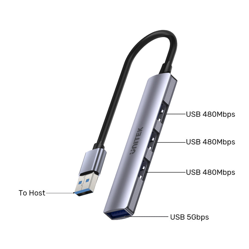 4-in-1 USB-A Hub | UNITEK