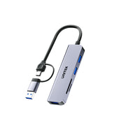 uHUB P5+ 5-in-1 USB 5Gbps Hub with SD and Micro SD Card Reader | UNITEK