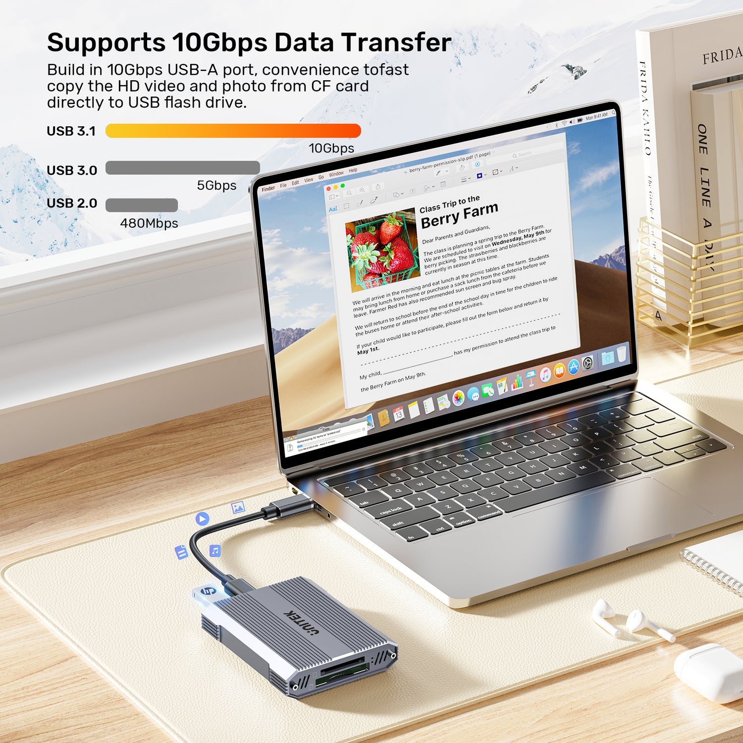 CF Express Type B Multi Card Reader with Hub