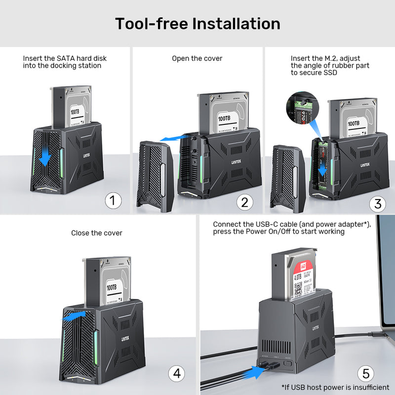 USB-C Enclosure Docking Station | UNITEK