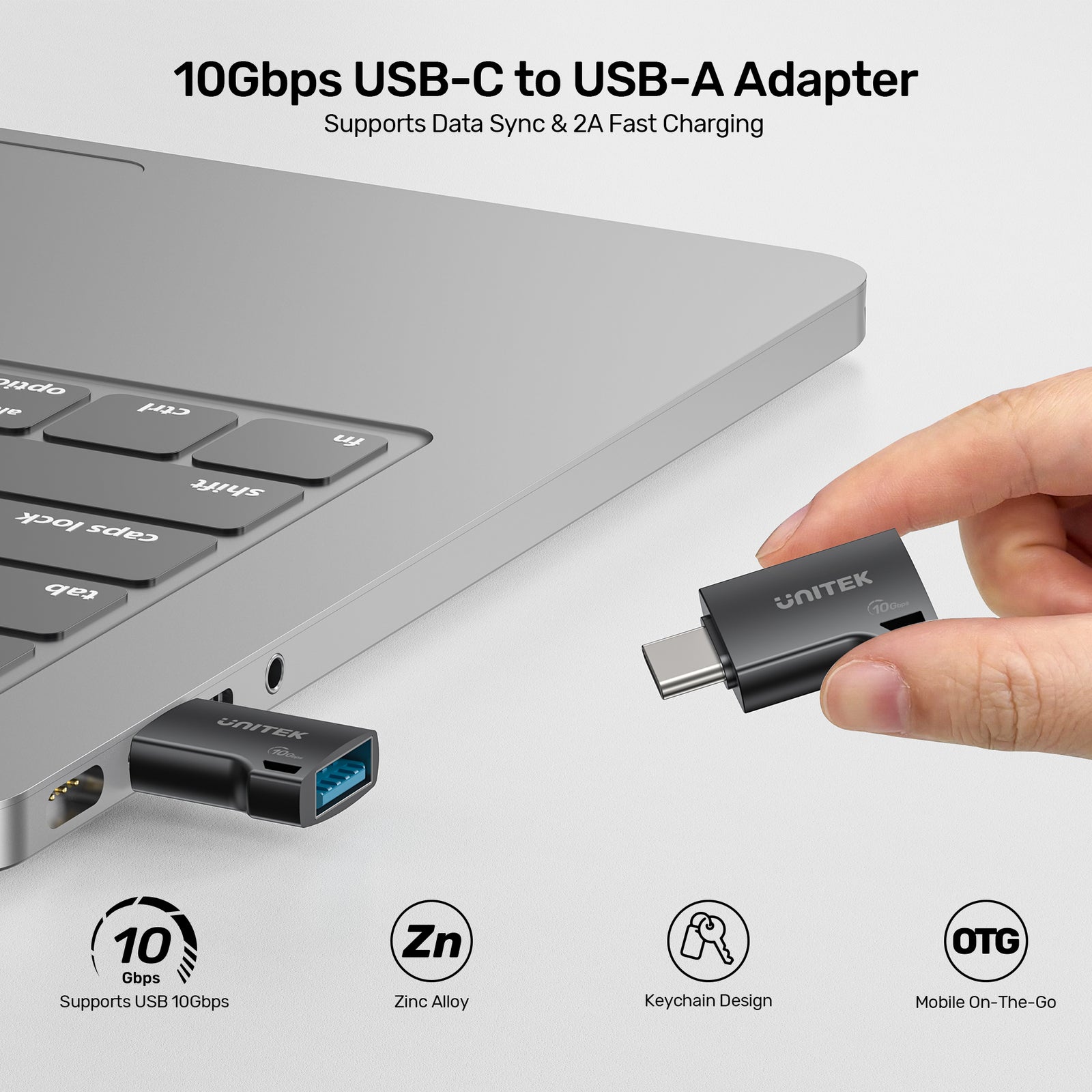 10Gbps USB-C to USB-A Adapter | UNITEK
