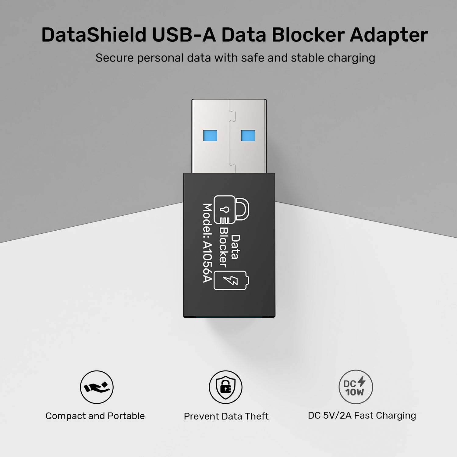 DataShield USB-A Data Blocker Adapter | UNITEK