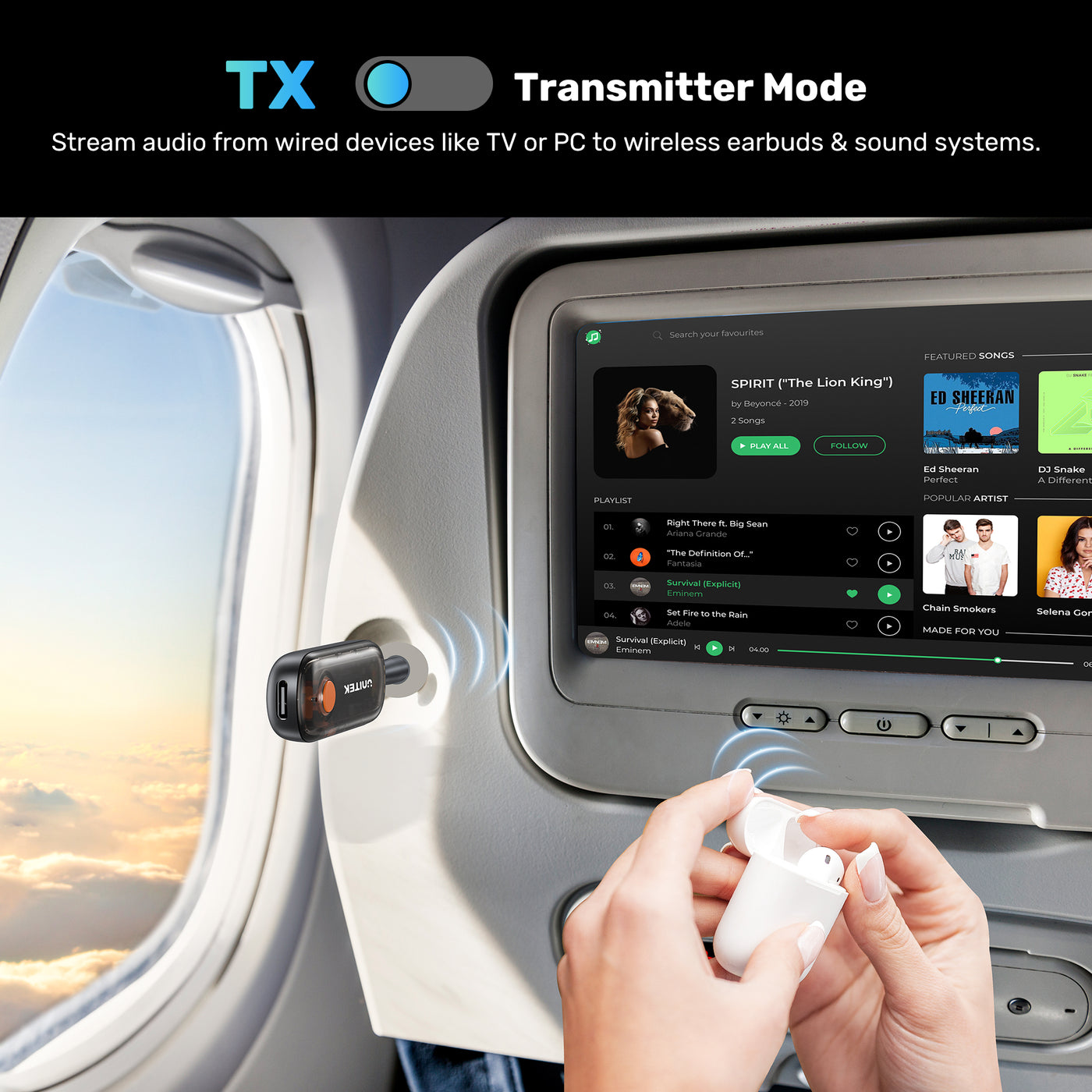 2-in-1 Bluetooth Transmitter Receiver | UNITEK