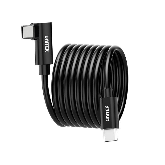 VR Link Pro Cable (90° USB-C to C Cable supports 5Gps & 60W) | UNITEK