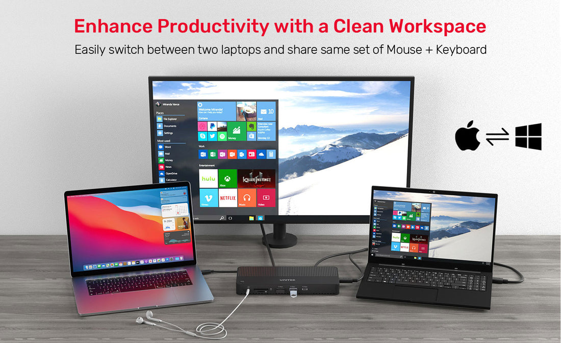 USB-C 4K KVM Docking Station | UNITEK