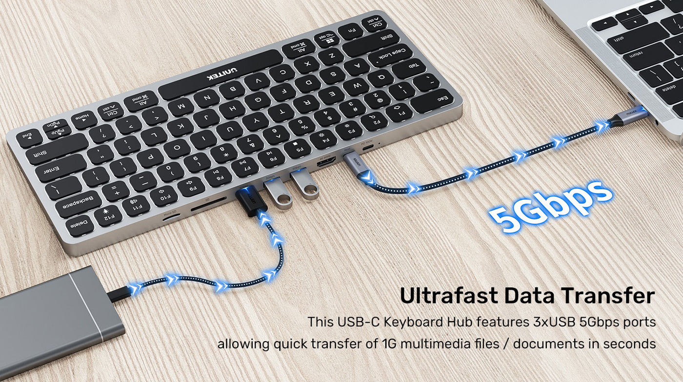 9-in-1 USB-C Keyboard Hub | UNITEK