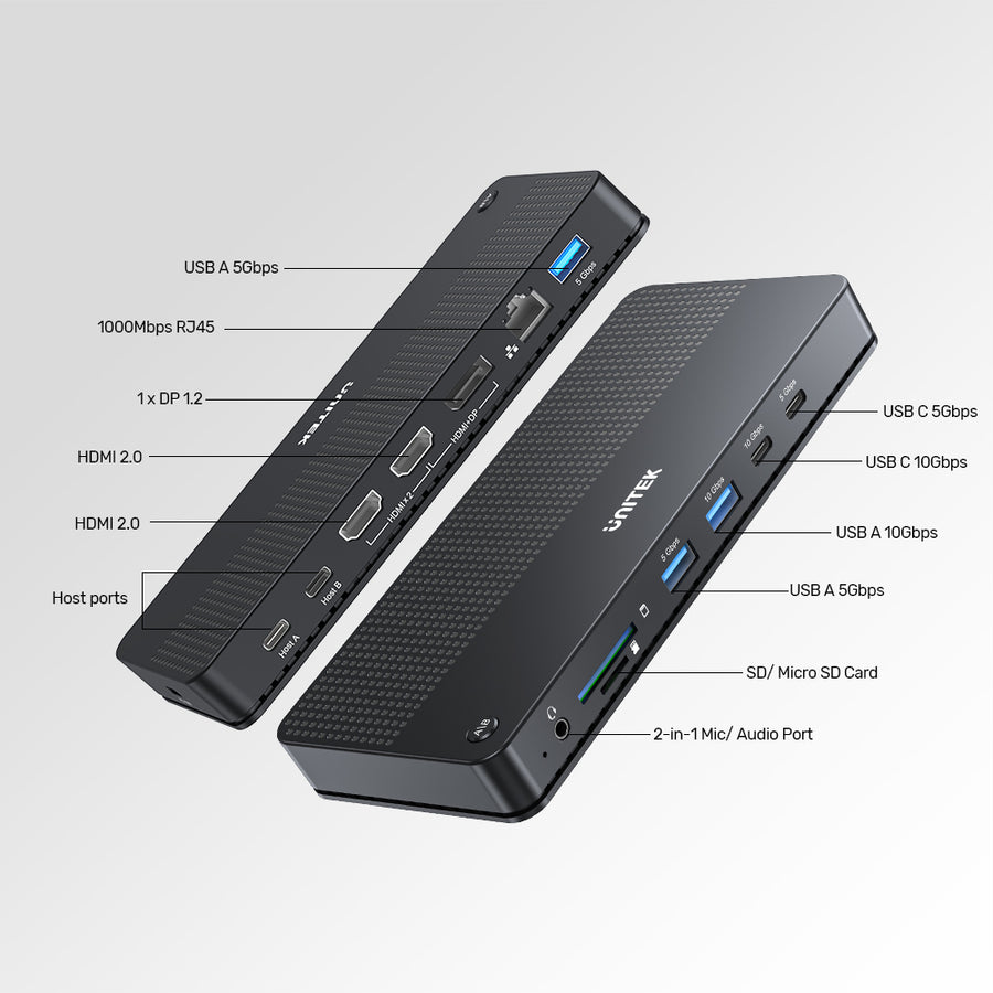 Universal Dual 4K KVM Docking Station | UNITEK