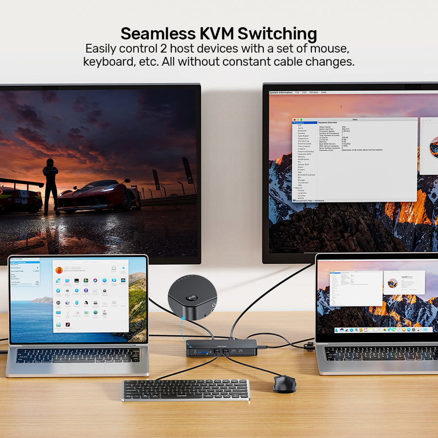 Universal Dual 4K KVM Docking Station | UNITEK
