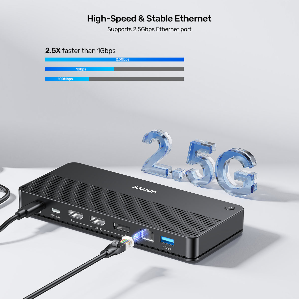 USB-C 8K Docking Station with 100W PD | UNITEK