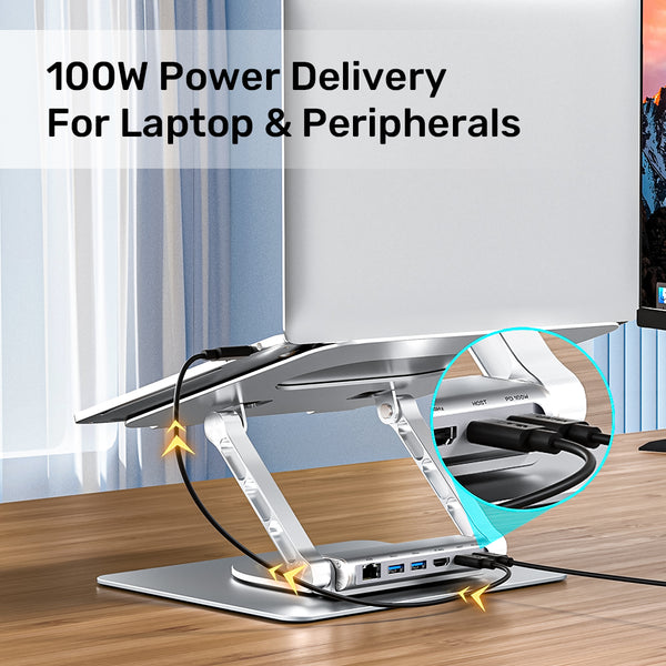 Laptop Stand with Detachable USB-C Hub | UNITEK