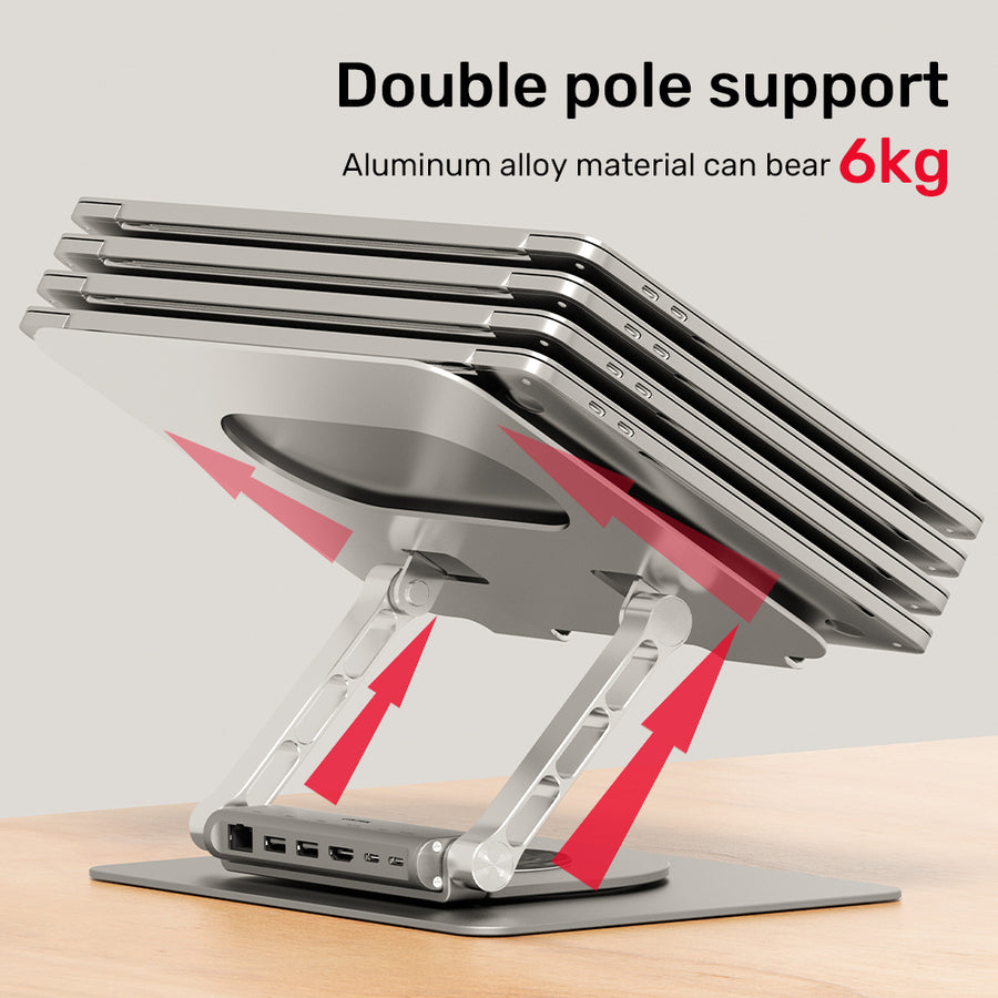 Laptop Stand with Detachable USB-C Hub | UNITEK