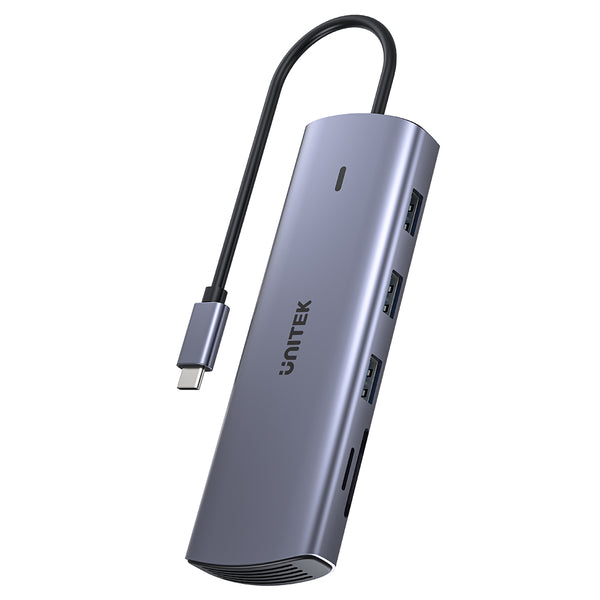 9-in-1 USB-C Hub with Dual Display,Dual Card Reader and 100W PD|UNITEK