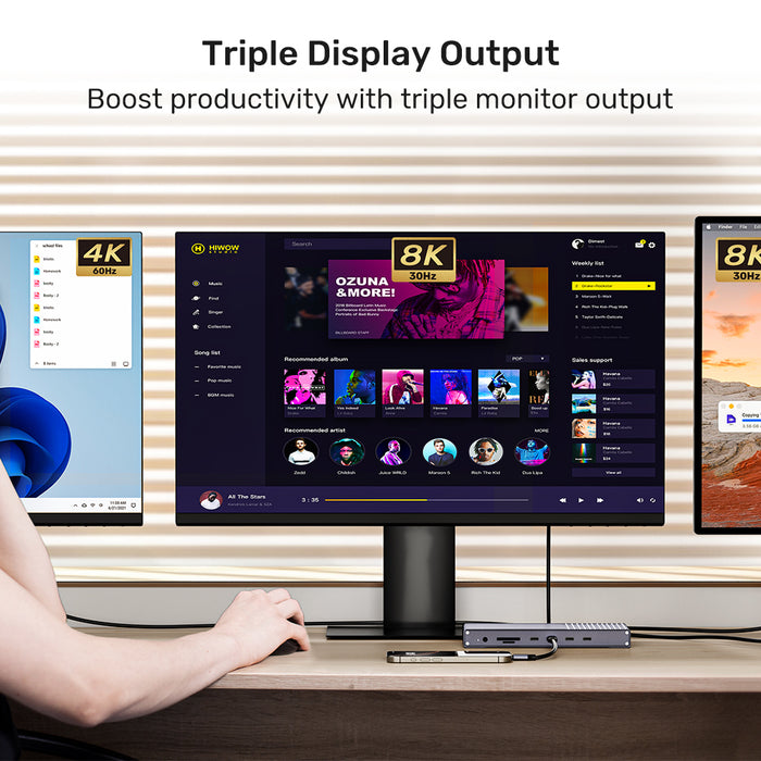 Triple Display USB4 40Gbps Docking Station | UNITEK