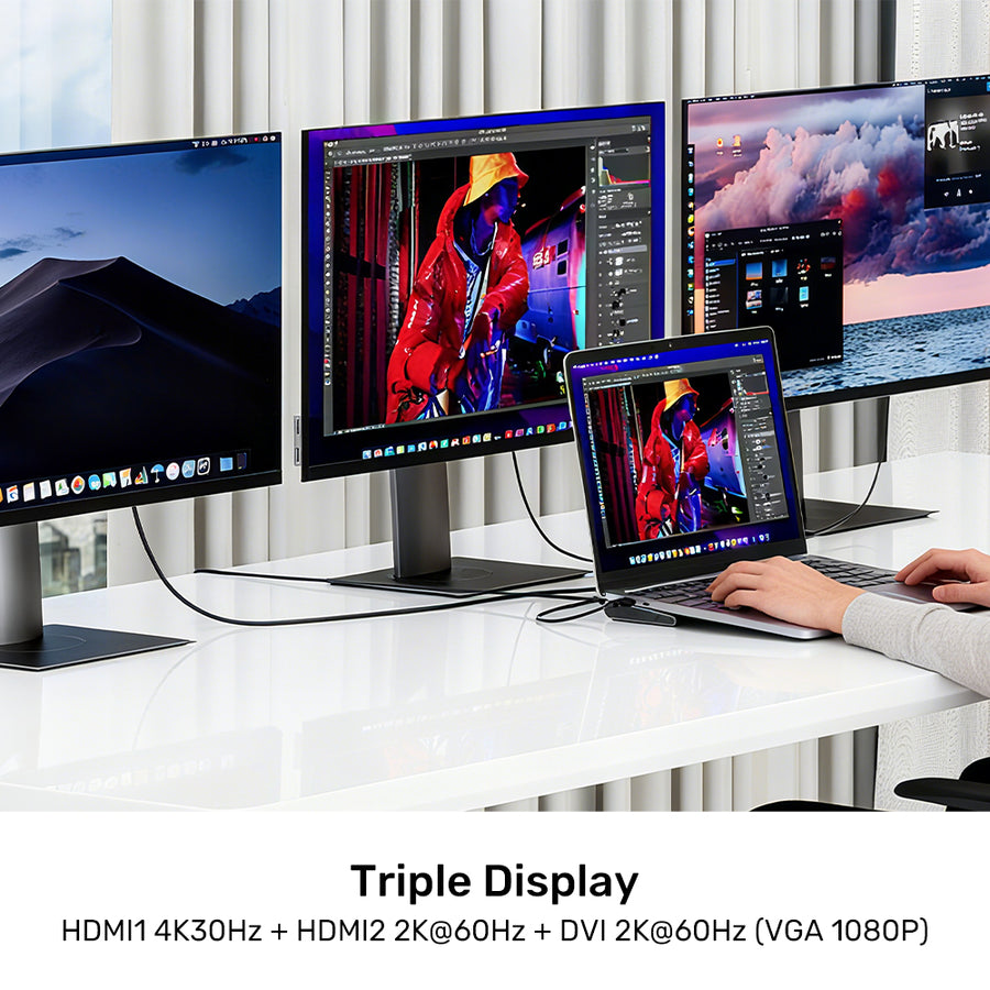 uHUB11+ USB-C DisplayLink 4K Docking Station | UNITEK