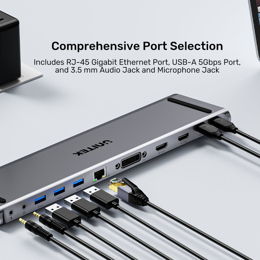 uHUB11+ USB-C DisplayLink 4K Docking Station | UNITEK