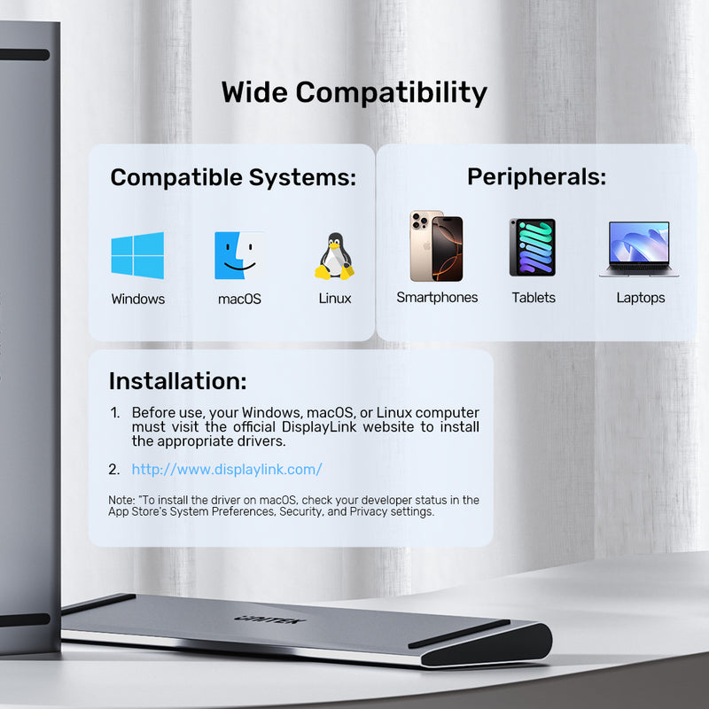 uHUB11+ USB-C DisplayLink 4K Docking Station | UNITEK