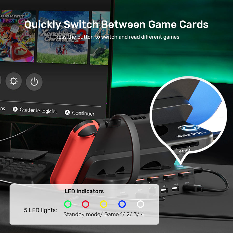 Switch Docking Station with Game Card Reader | UNITEK