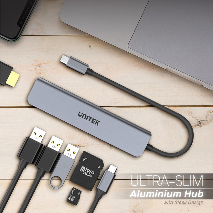 UNITEK uHUB S7+: 7-in-1 USB-C Hub w/ 4K HDMI & 100W PD | UNITEK