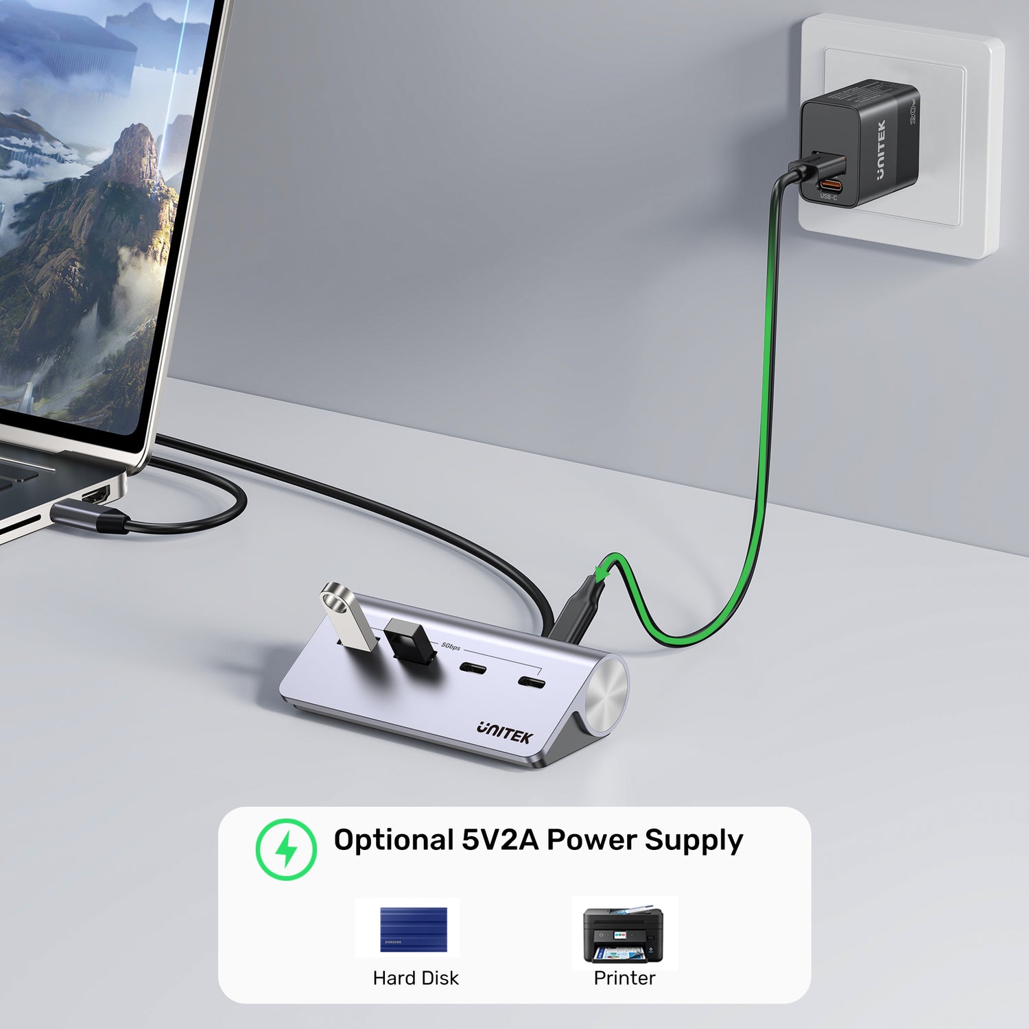 uHUB Q4 4-in-1 USB-C Hub | UNITEK