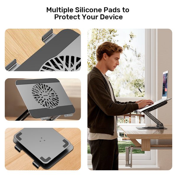 Adjustable Laptop Stand with Detachable Cooling Fan | UNITEK