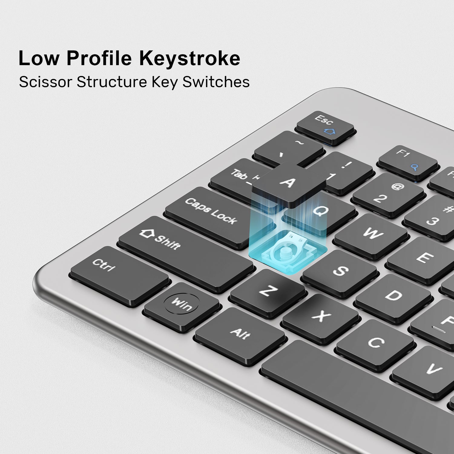 SlimTap Ultra Light Wired Keyboard with 104 keys | UNITEK