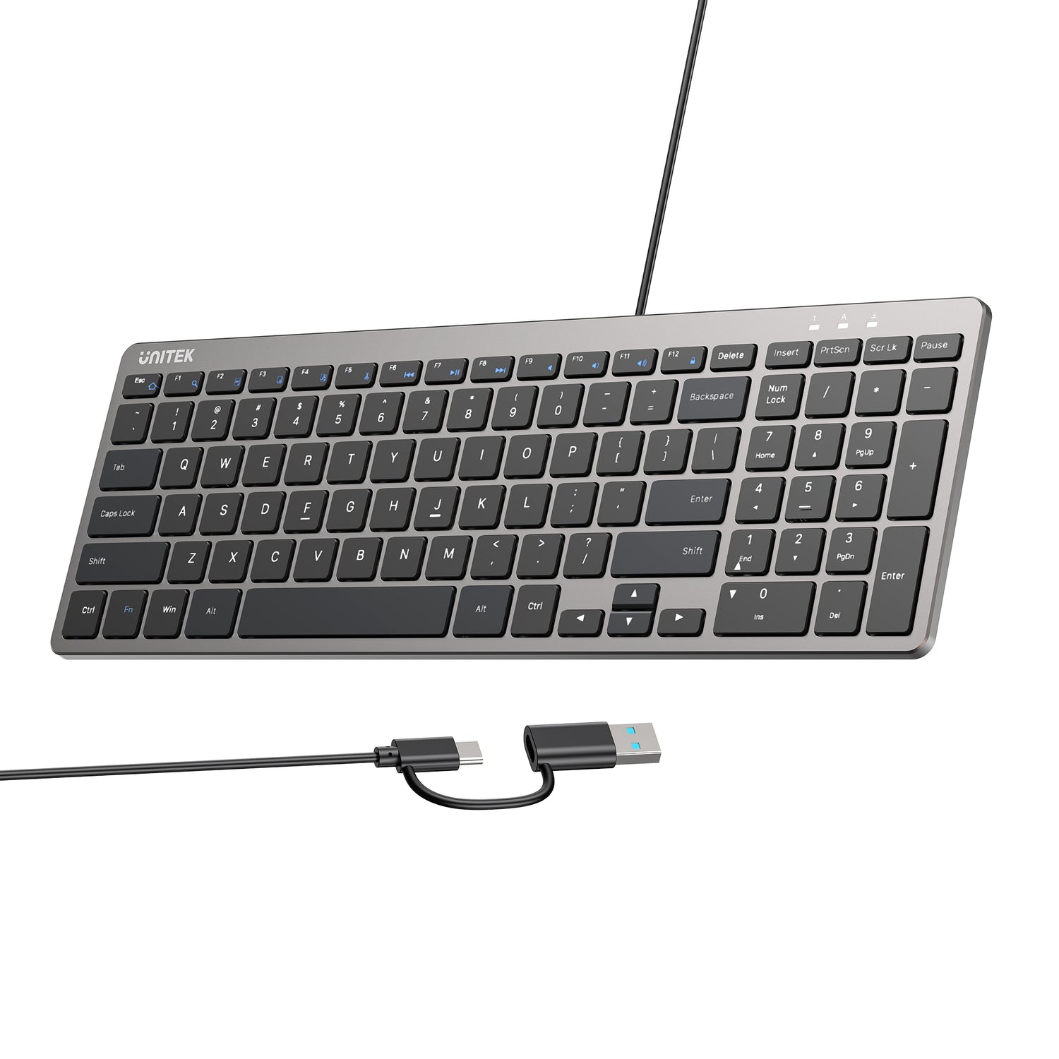 SlimTap Ultra Light Wired Keyboard with 99 keys | UNITEK