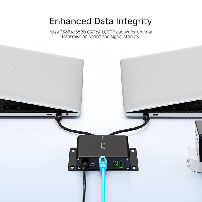 100M USB 5Gbps Extender Over Ethernet with Hub | UNITEK