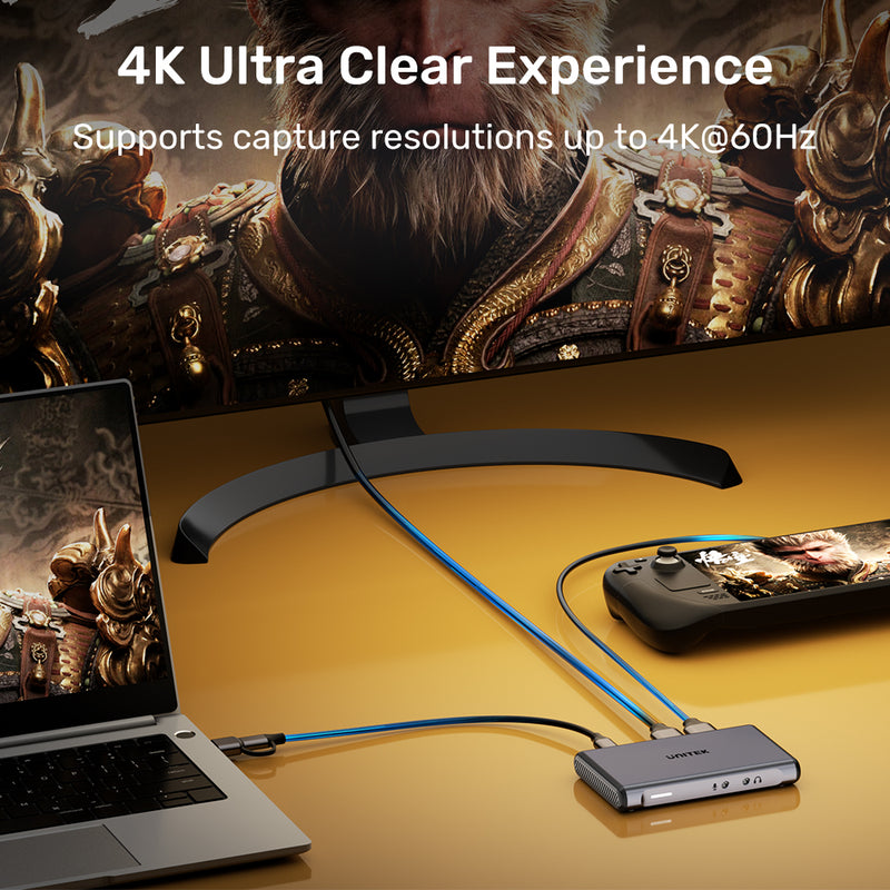 4K@60Hz Video Capture Card (Dual 4K HDMI Loop-out) | UNITEK