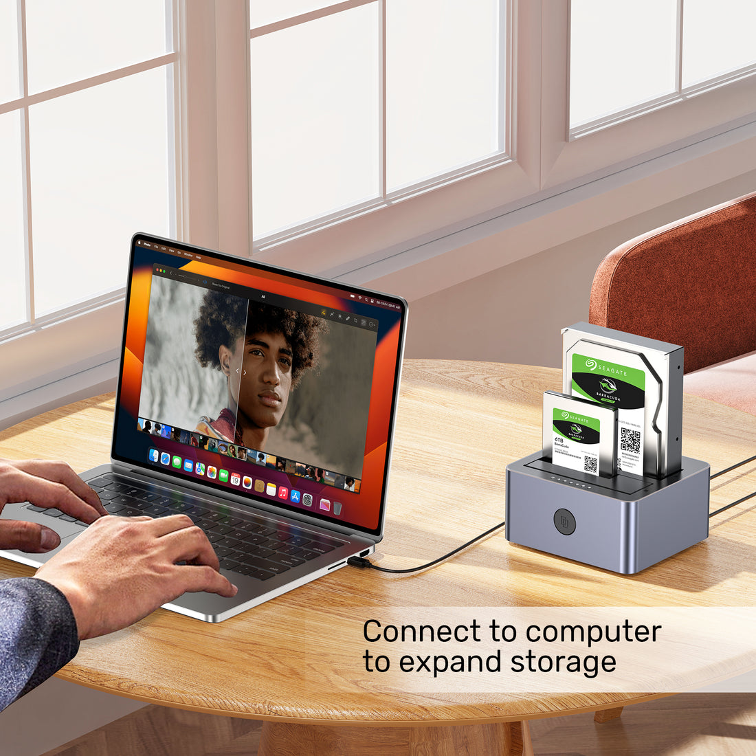 5Gbps Dual-Bay SATA Docking Station