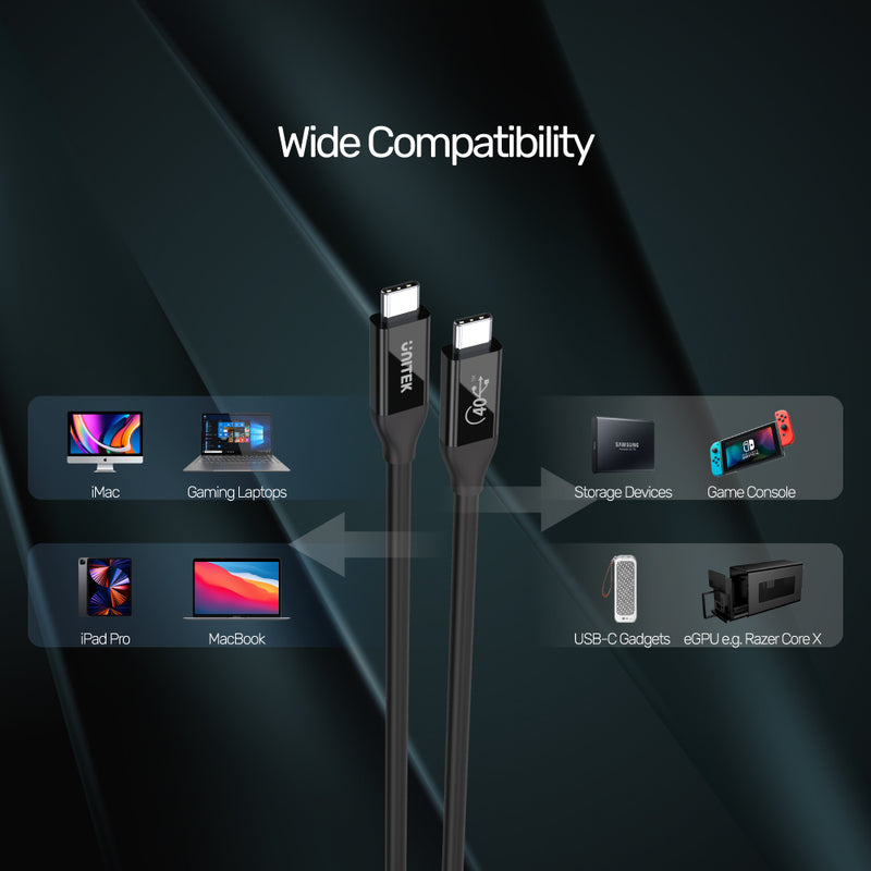 USB 4 (USB-IF Certified) 100W PD Fast Charging Cable with 8K@60Hz and