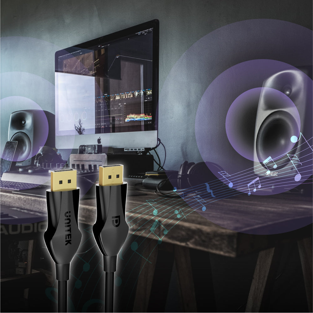 8K DisplayPort 1.4 Cable: 8K@60Hz, 4K@144Hz, 1440p@240Hz | UNITEK