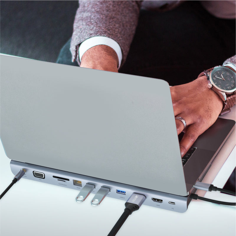 uHUB 11+ 11-in-1 USB-C Ethernet Hub with MST Triple Monitor (Dual HDMI