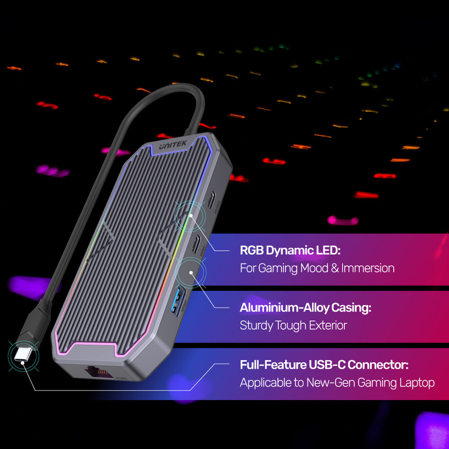 uHUB S7+ 7-in-1 USB-C Hub with 10Gbps Data, HDMI and PD 100W