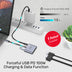 uHUB Q4 Lite 4-in-1 USB-C Hub with MST Dual Display and PD 100W