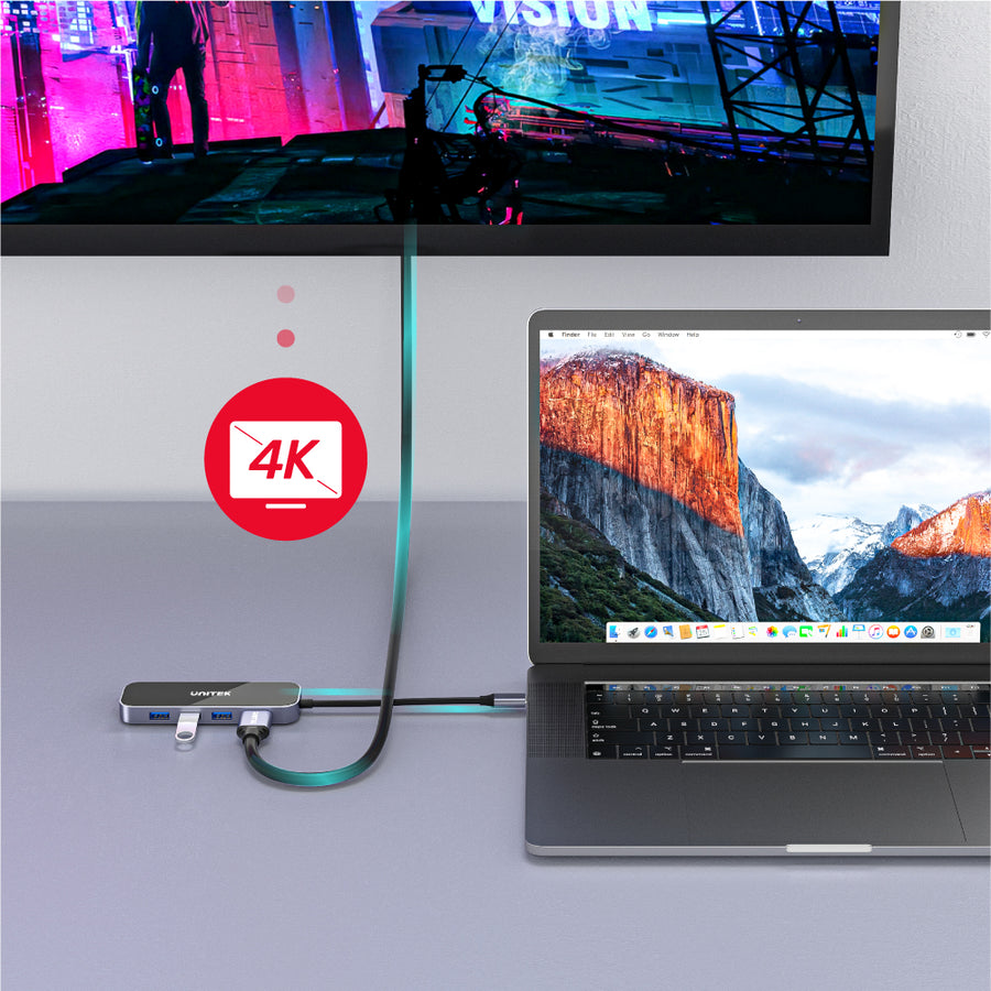 uHUB H6: 6-in-1 USB-C hub w/ HDMI, Ethernet & 100W PD | UNITEK