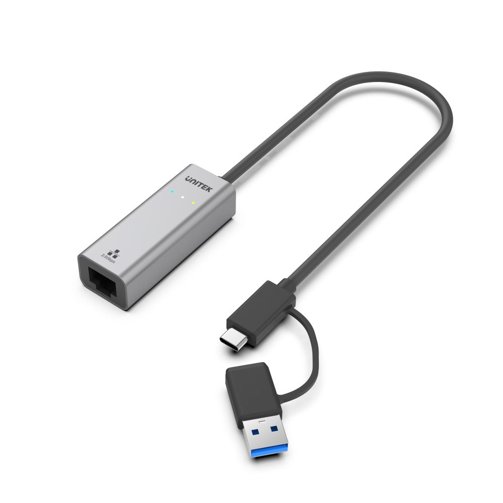 Hybrid USB-C/ USB-A to 2.5G Gigabit Ethernet Adapter | UNITEK