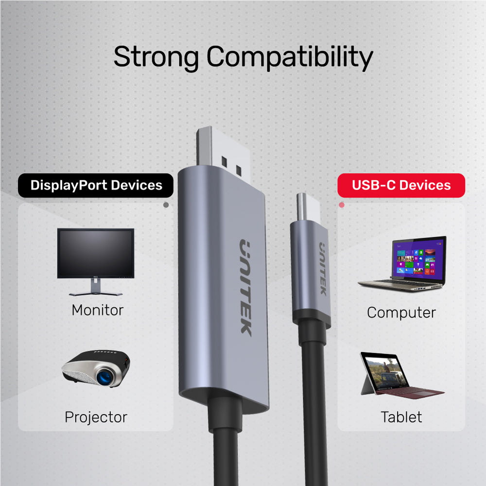 4K 60Hz USB-C to DisplayPort 1.2 Cable | UNITEK