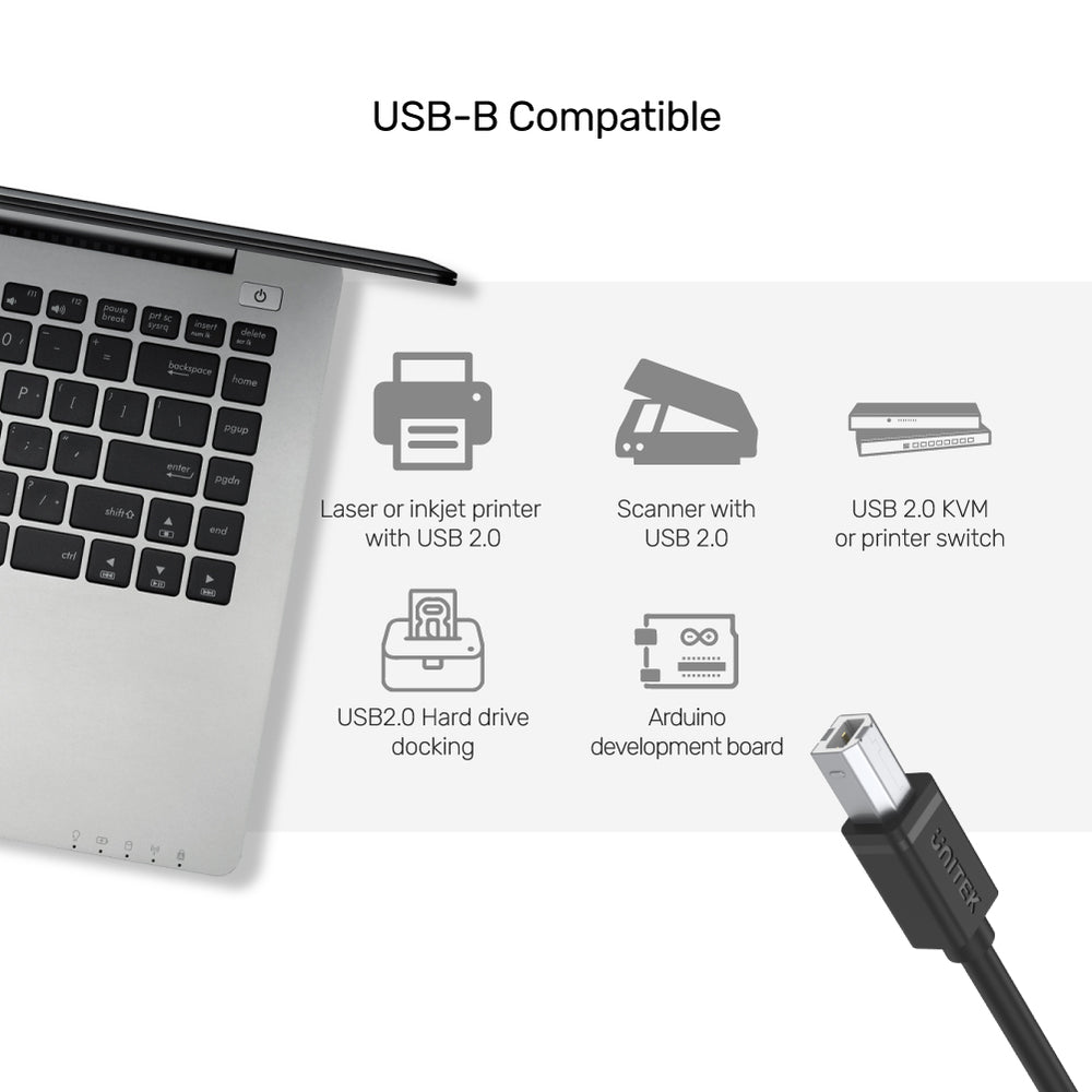 USB 2.0 to USB-B Cable | UNITEK